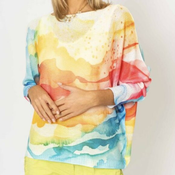 Look Mode | Sweaters | New Look Mood Summer Sunset Batwing Sweater In ...